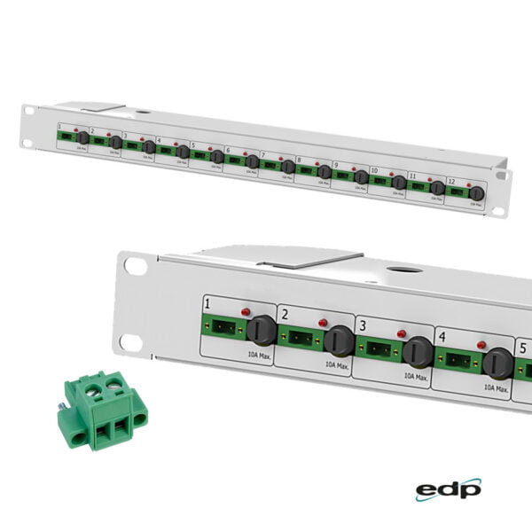 24V 48V 12 Way DC PDU - EDP Europe