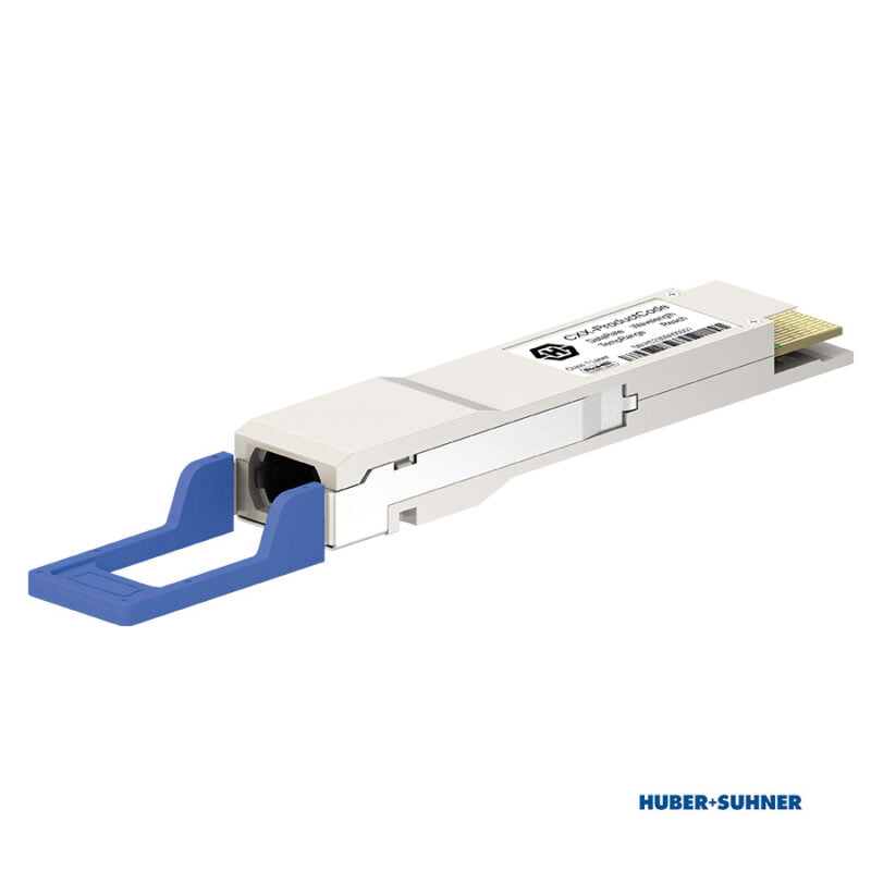 HUBER+SUHNER QSFP-DD 400G DR4 Transceiver - EDP Europe